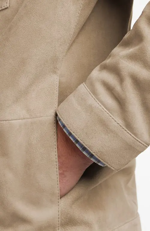 David Donahue Suede Shirt Jacket - Sandstone