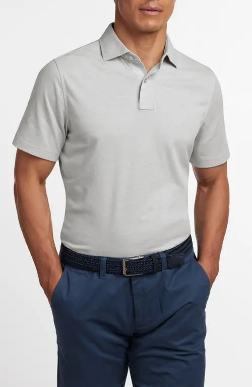 David Donahue Connery Cotton Polo - Pearl