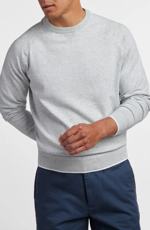 David Donahue Cotton Blend Crewneck Sweater