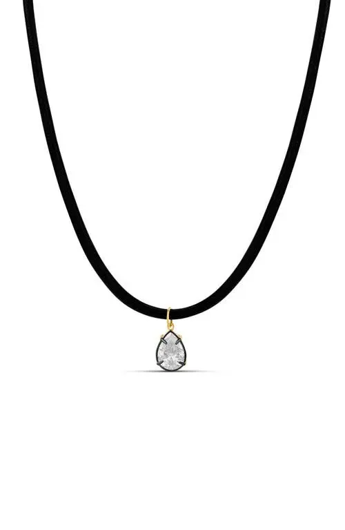 SHYMI Pear Cubic Zirconia Pendant Necklace - Gold