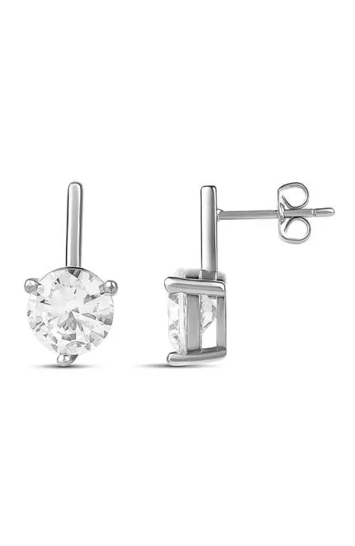 SHYMI Cubic Zirconia Drop Earrings - Silver