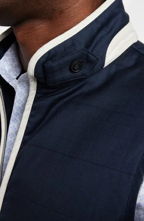 David Donahue Wool Urban Vest - Navy