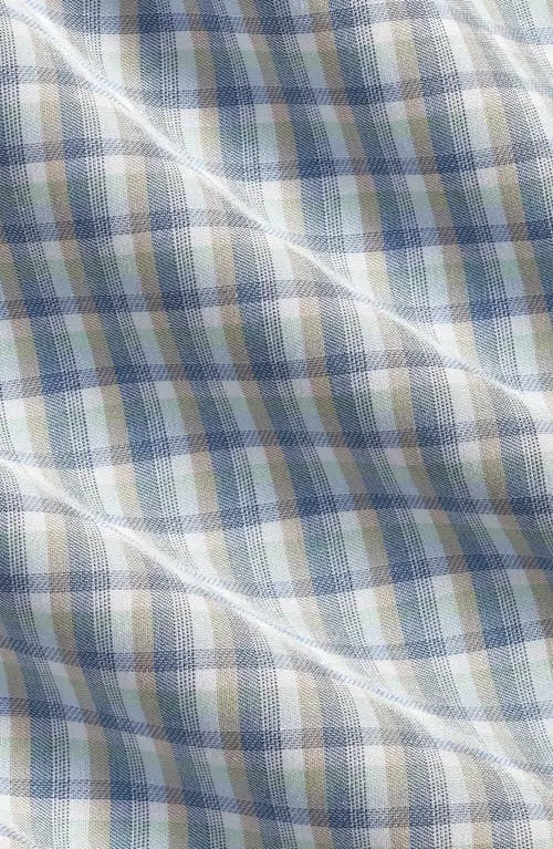 David Donahue Shadow Check Cotton Twill Button-down Shirt