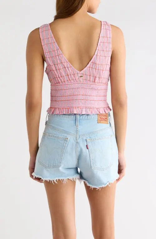 Rip Curl Paradise Check Cotton Blend Crop Tank