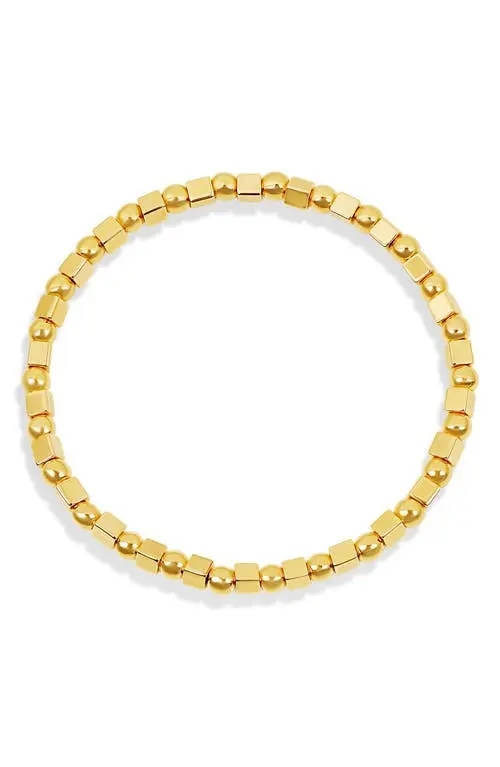 SHYMI Mix Shape Beaded Stretch Bracelet - Gold