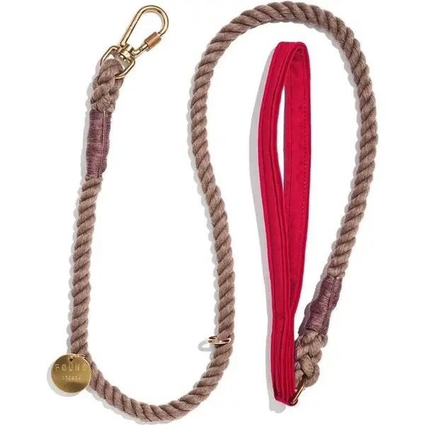 FOUND MY ANIMAL Velvet Leash - Red