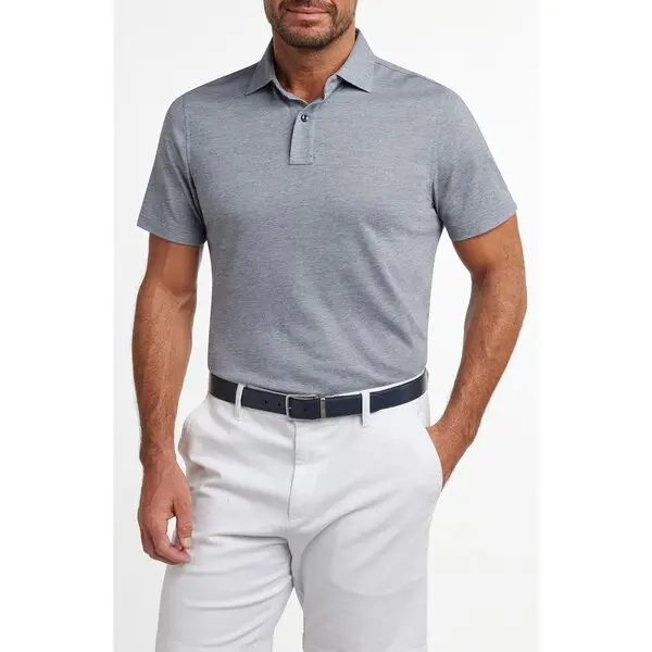 David Donahue Brushed Cotton Piqué Polo