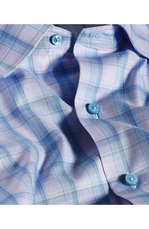 David Donahue Twill Check Sport Shirt