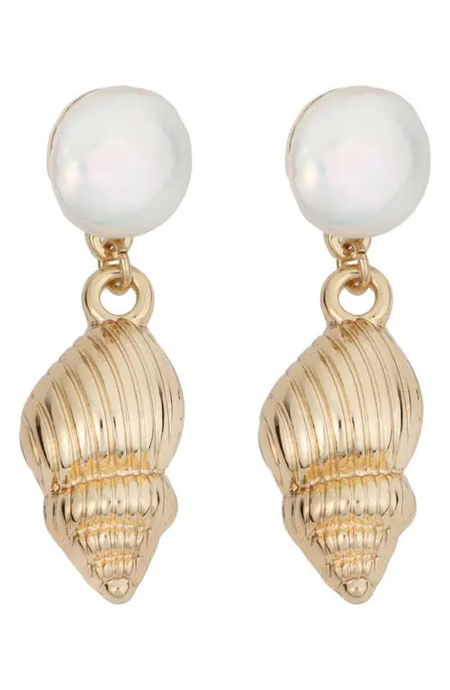PANACEA Freshwater Pearl Drop Earrings - White