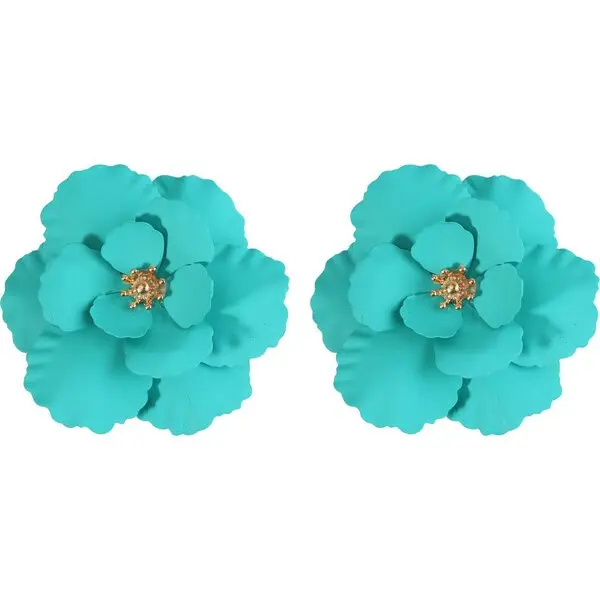 PANACEA Flower Stud Earrings - Turquoise
