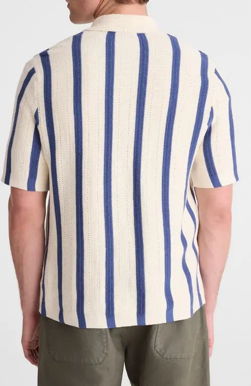 Madewell Stripe Button-up Cotton Sweater Polo
