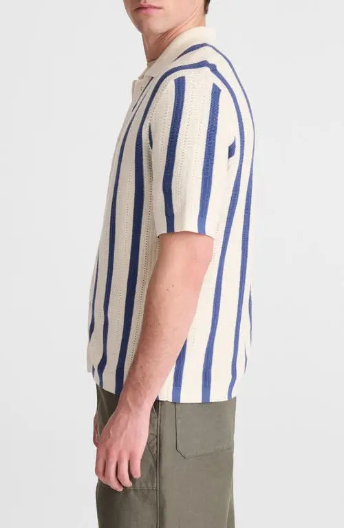 Madewell Stripe Button-up Cotton Sweater Polo
