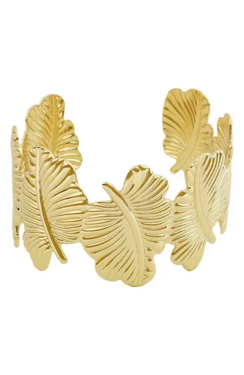 PANACEA Leaf Cuff Bracelet - Gold