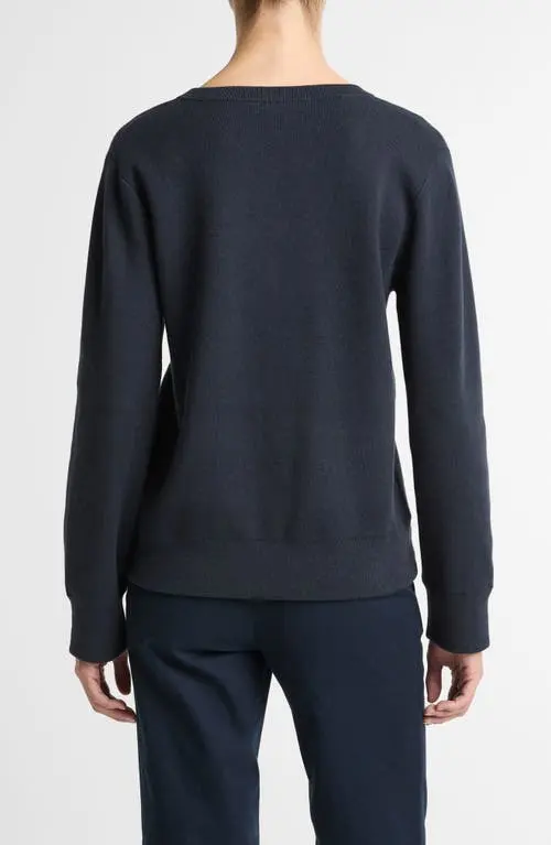 Vince Double Face V-neck Sweater - Eclipse