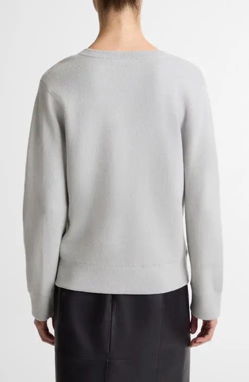 Vince Double Face V-neck Sweater - Pale Tide