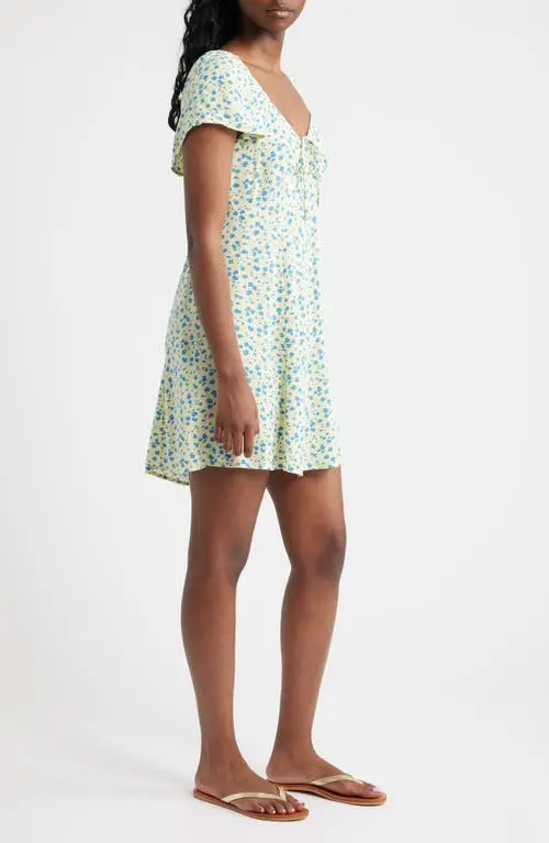 Rip Curl Surf Side Mini Dress - Light Yellow