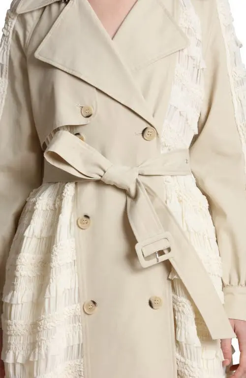 Avec Les Filles Mixed Media Trench Coat