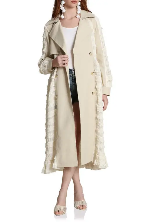 Avec Les Filles Mixed Media Trench Coat