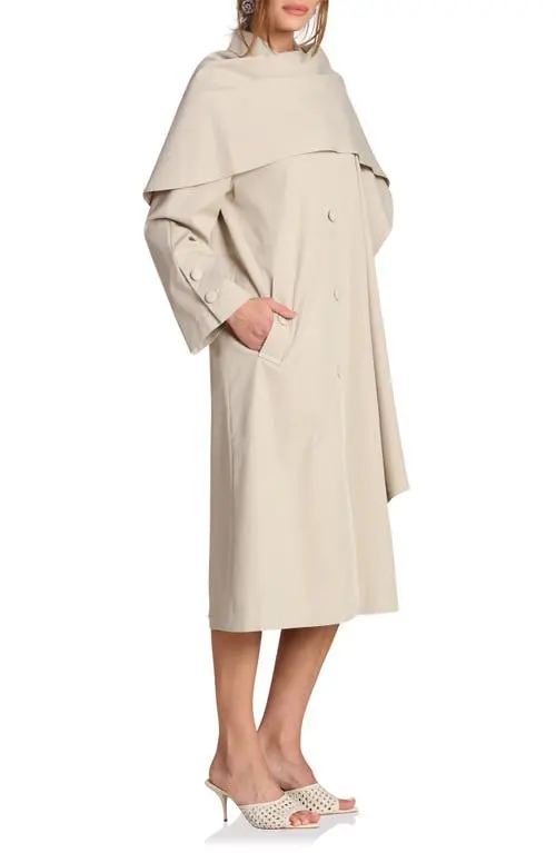 Avec Les Filles Trench Coat With Removable Scarf