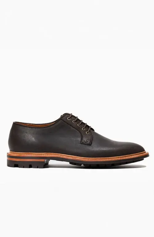 GRANT STONE Plain Toe Blucher - Earth Waxed Commander