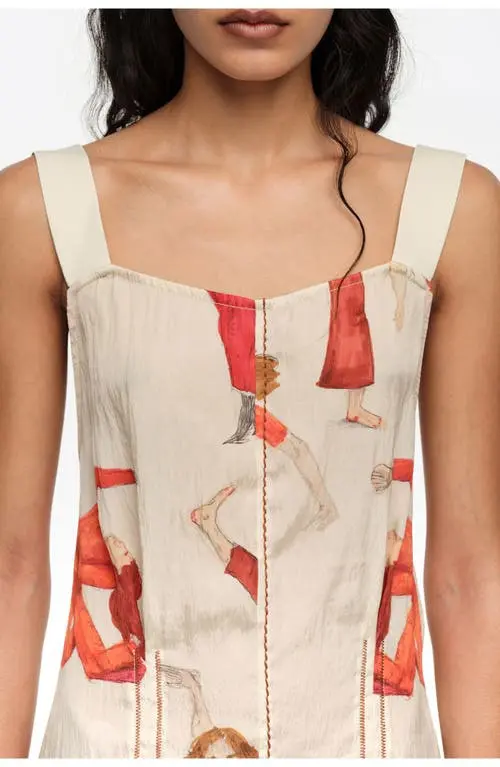 Bimba Y Lola A-line Strappy Midi Dress