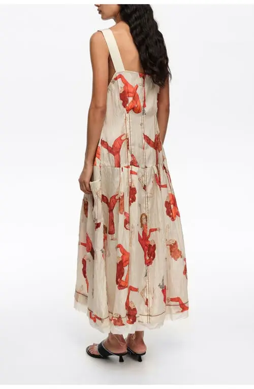Bimba Y Lola A-line Strappy Midi Dress