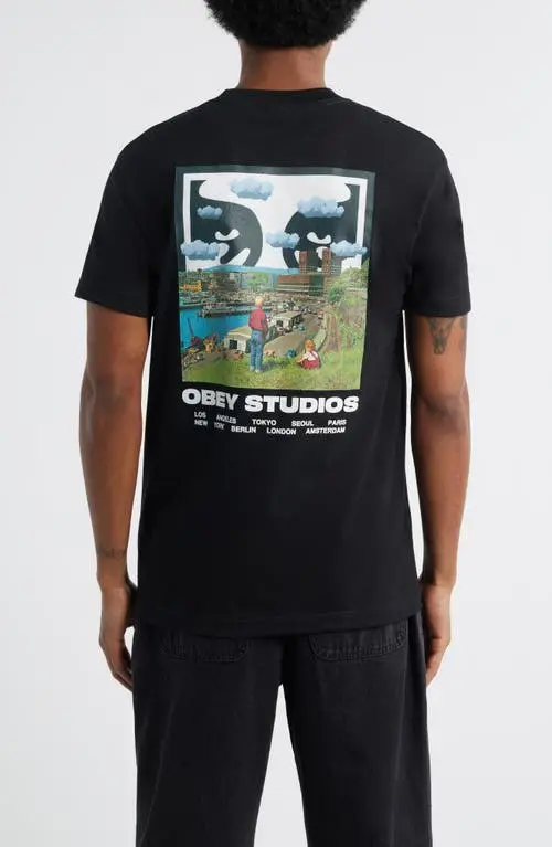 Obey Sky Face Graphic T-shirt
