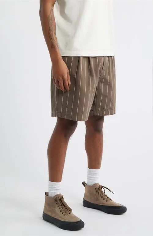 Obey Foster Pleated Stripe Shorts