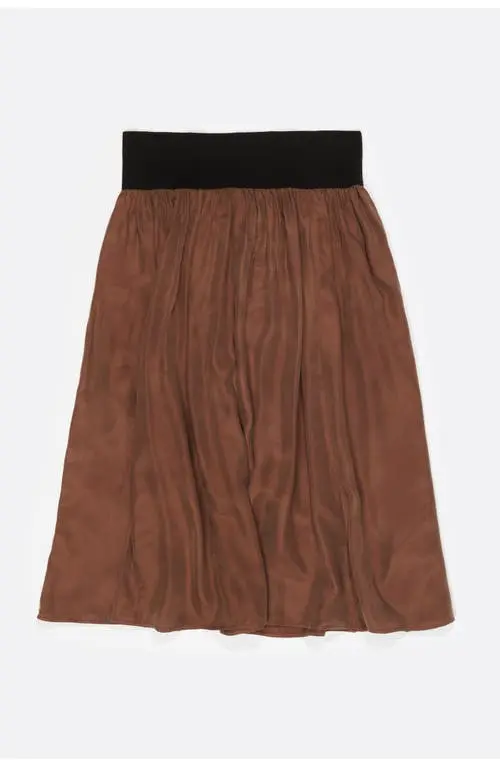 Bimba Y Lola Cupro Flared Midi Skirt