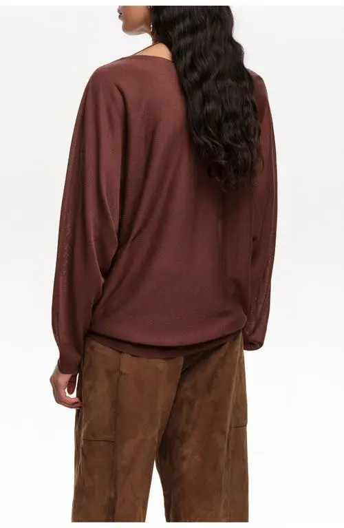 Bimba Y Lola Boat Neck Crossover Ties Sweater