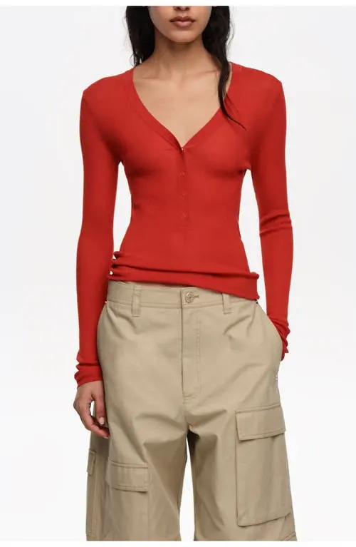 Bimba Y Lola Fitted Ribbed Sweater