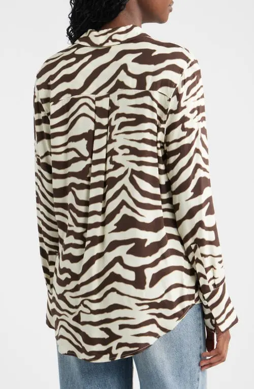 Rails Saige Zebra Stripe Button-up Shirt
