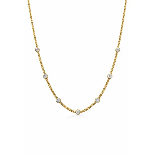 DLORIA Seraphina Bezel Link Necklace - Gold