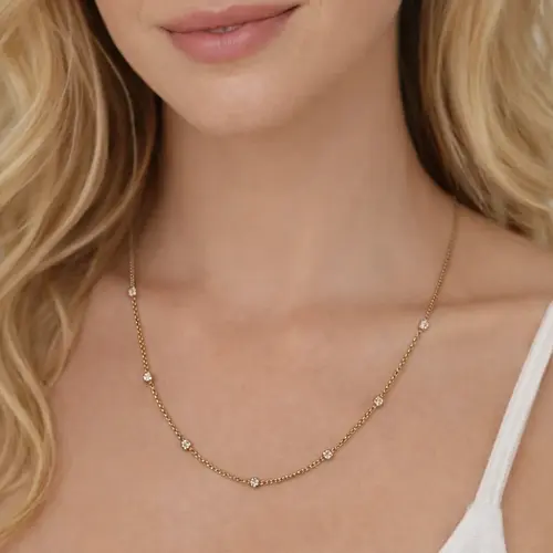 DLORIA Seraphina Bezel Link Necklace