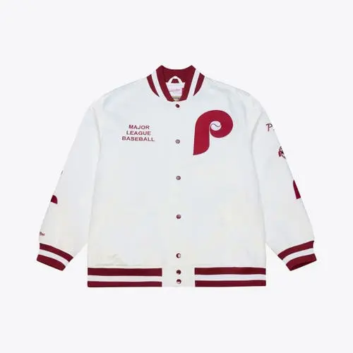 Mitchell & Ness Philadelphia Phillies Cooperstown Collection Arctic Lightweight Satin Full-snap Jacket - White