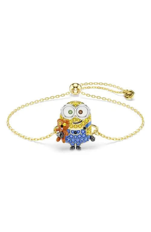 SWAROVSKI Minions® Bob Crystal Chain Bracelet - Gold/multi