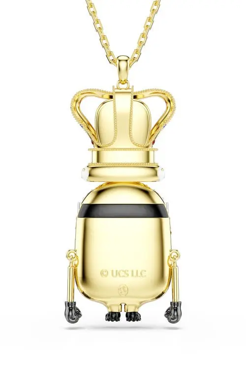 SWAROVSKI Minions® King Bob Crystal Pendant Necklace - Gold/multi