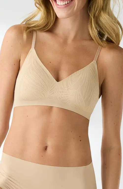 TRUE & CO Lace Triangle Bralette - Desert