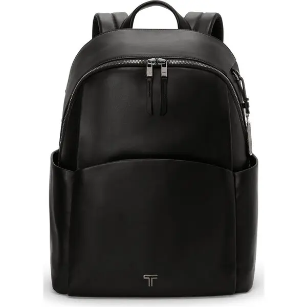 Tumi Voyageur Raina Large Leather Backpack - Black/gunmetal