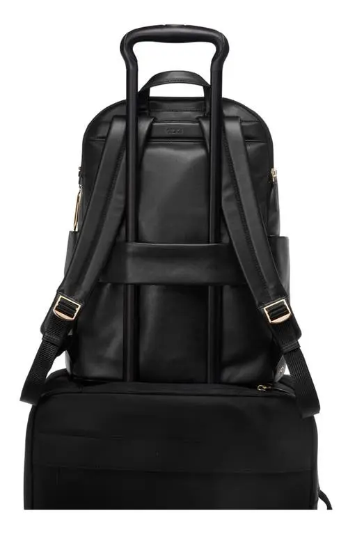 Tumi Large Leather Backpack - Black/light Gold