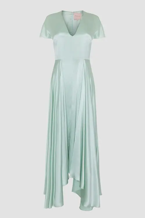 ROKSANDA Noma Silk Midi Dress - Opaline