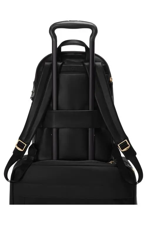 Tumi Raina Medium Leather Backpack - Black/light Gold