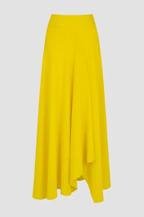 ROKSANDA Asha Crepe Midi Skirt - Jaune