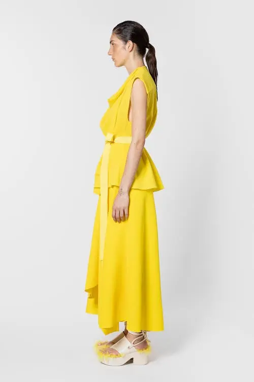 ROKSANDA Asha Crepe Midi Skirt - Jaune