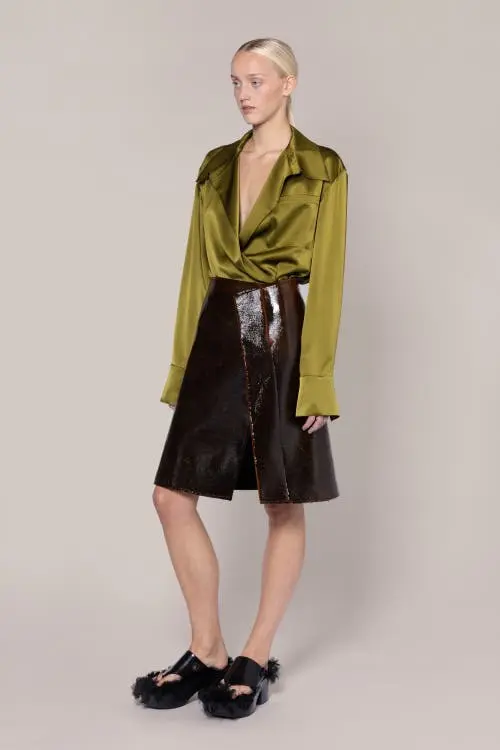 ROKSANDA Adil Faux Leather Skirt