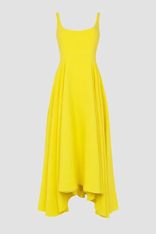 ROKSANDA Awn Crepe Midi Dress - Jaune