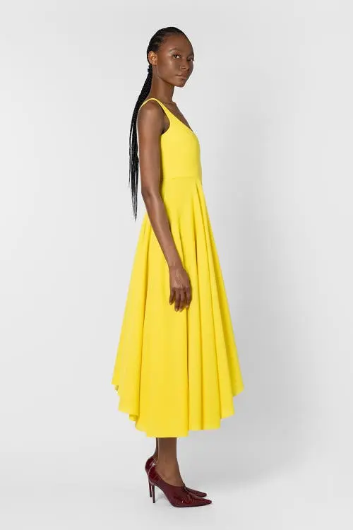 ROKSANDA Awn Crepe Midi Dress - Jaune