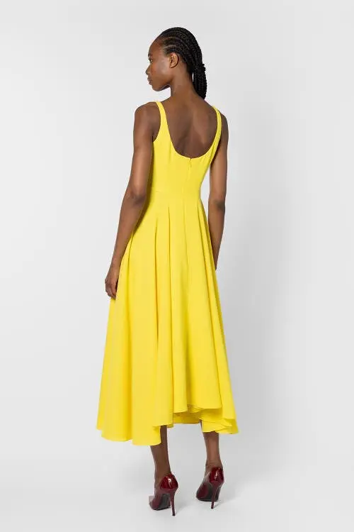 ROKSANDA Awn Crepe Midi Dress - Jaune
