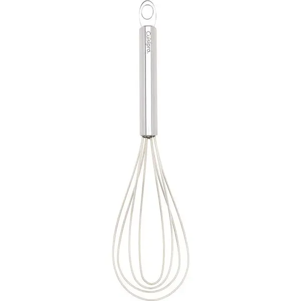 CUISIPRO 10 Inch Silicone Flat Whisk - White