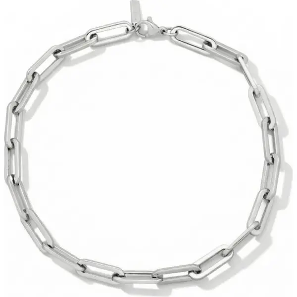 BLISS DIAMOND Yasmine 6mm Paperclip Anklet - Silver